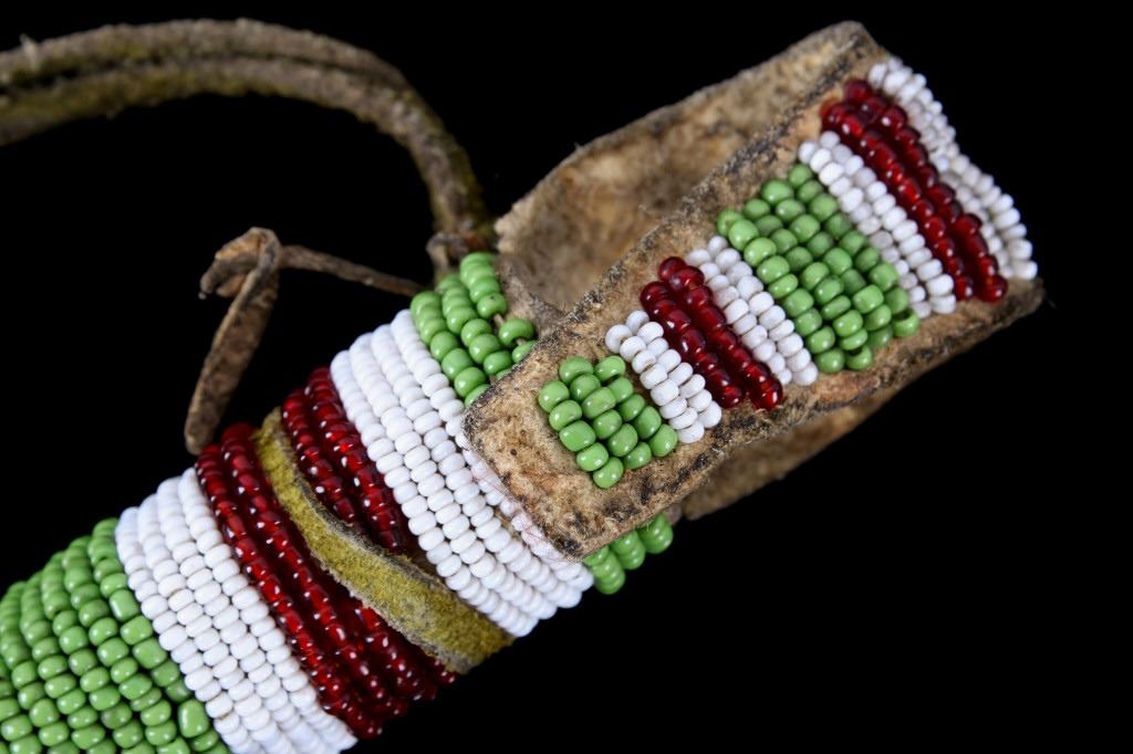 Montana Flathead Indian Fully Beaded Awl Case 1890