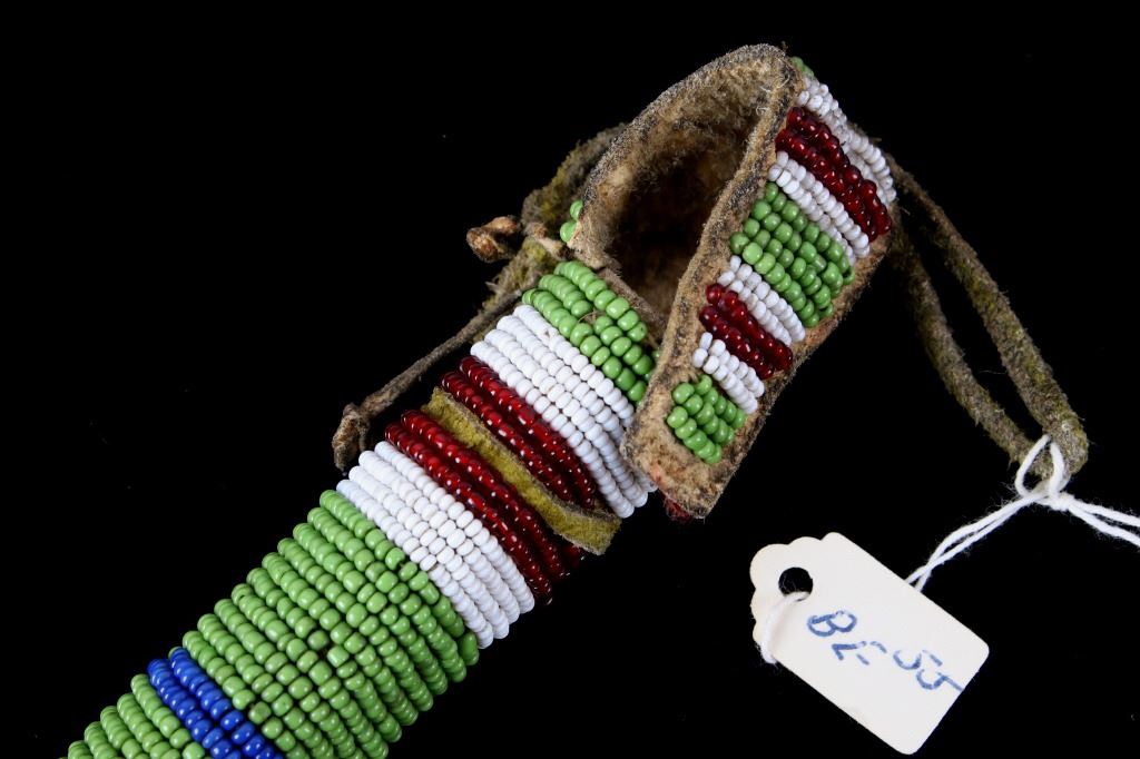 Montana Flathead Indian Fully Beaded Awl Case 1890