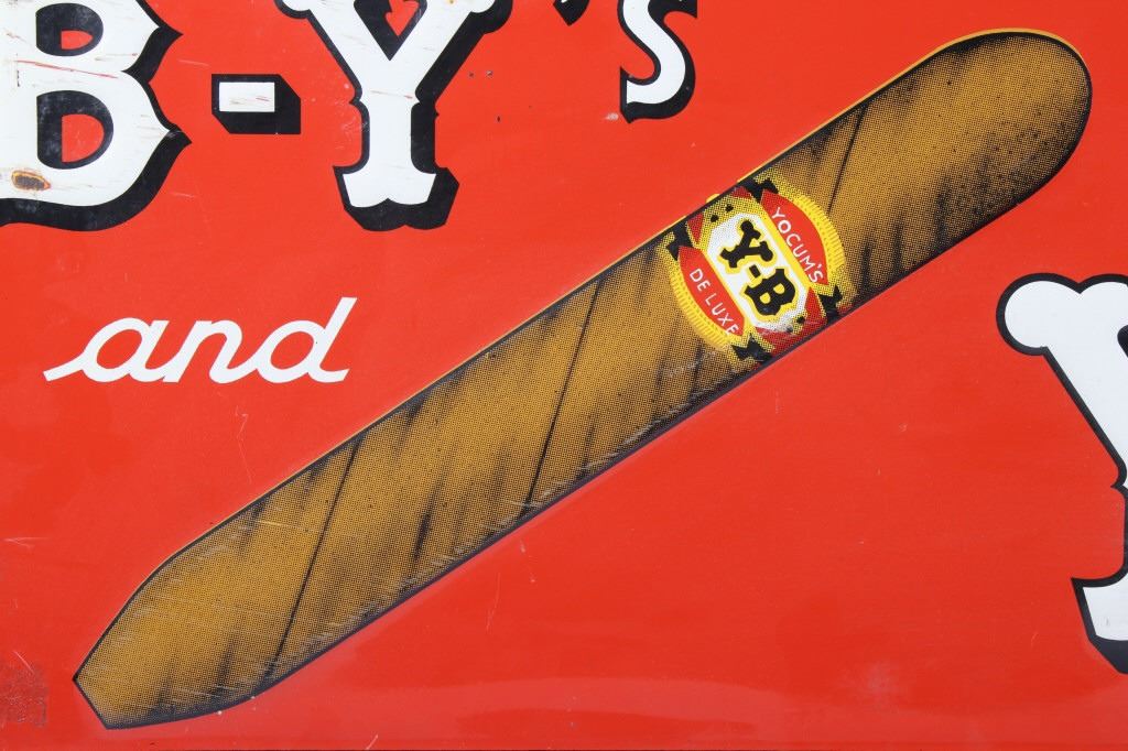 Original Early Y-B Cigar Advertising Sign