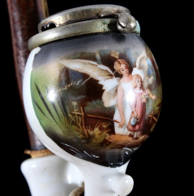 19th Century German Hand Painted Porcelain Pipes