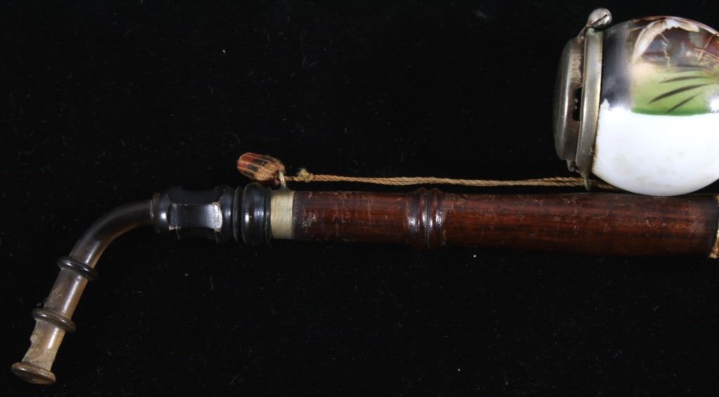 19th Century German Hand Painted Porcelain Pipes