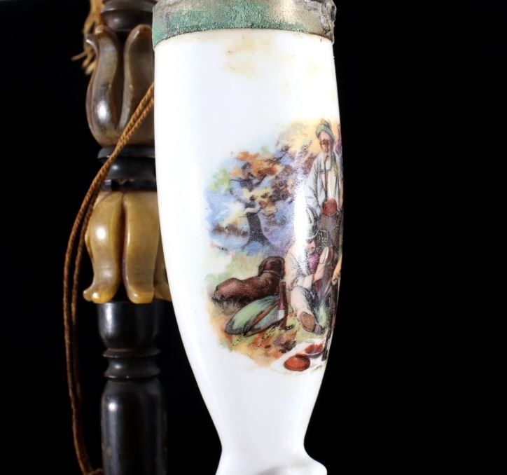19th Century German Hand Painted Porcelain Pipes