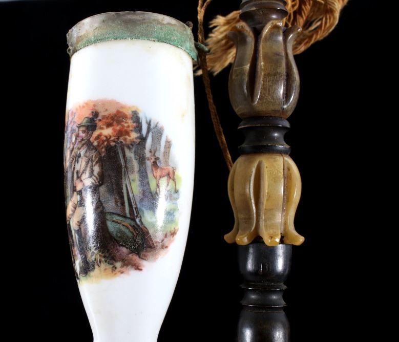 19th Century German Hand Painted Porcelain Pipes