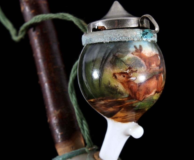 19th Century German Hand Painted Porcelain Pipes