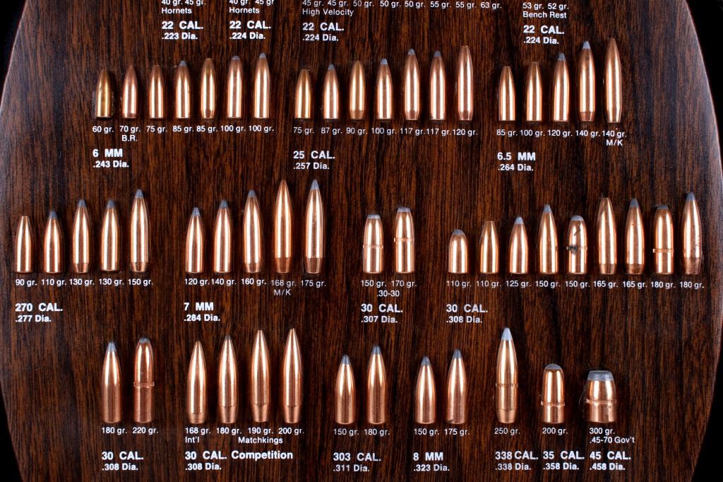 Sierra Bullets Caliber Display .22 Through .45