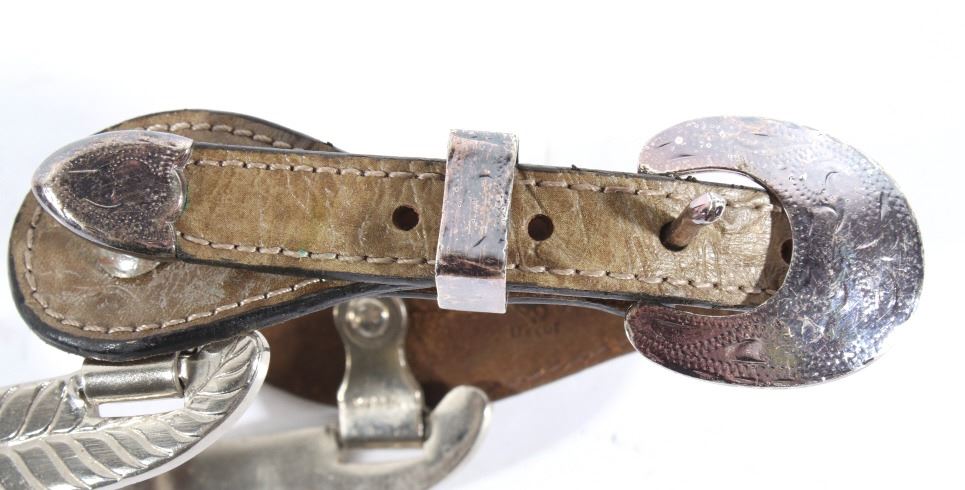 Nickel Finished Western Style Rodeo Spurs