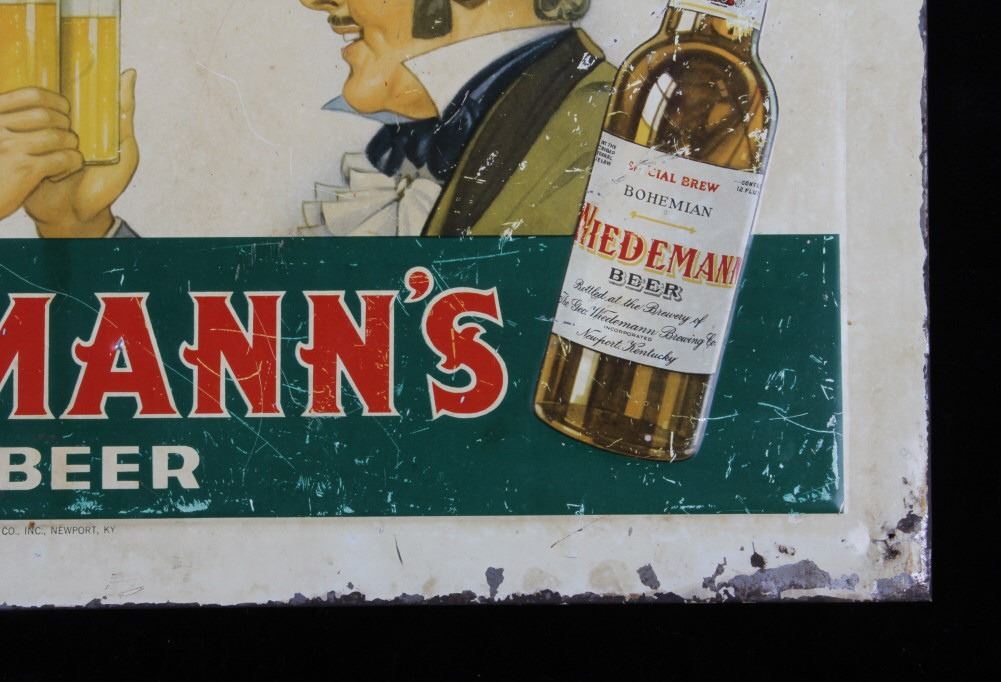 Antique Wiedemann's Fine Beer Tin Sign