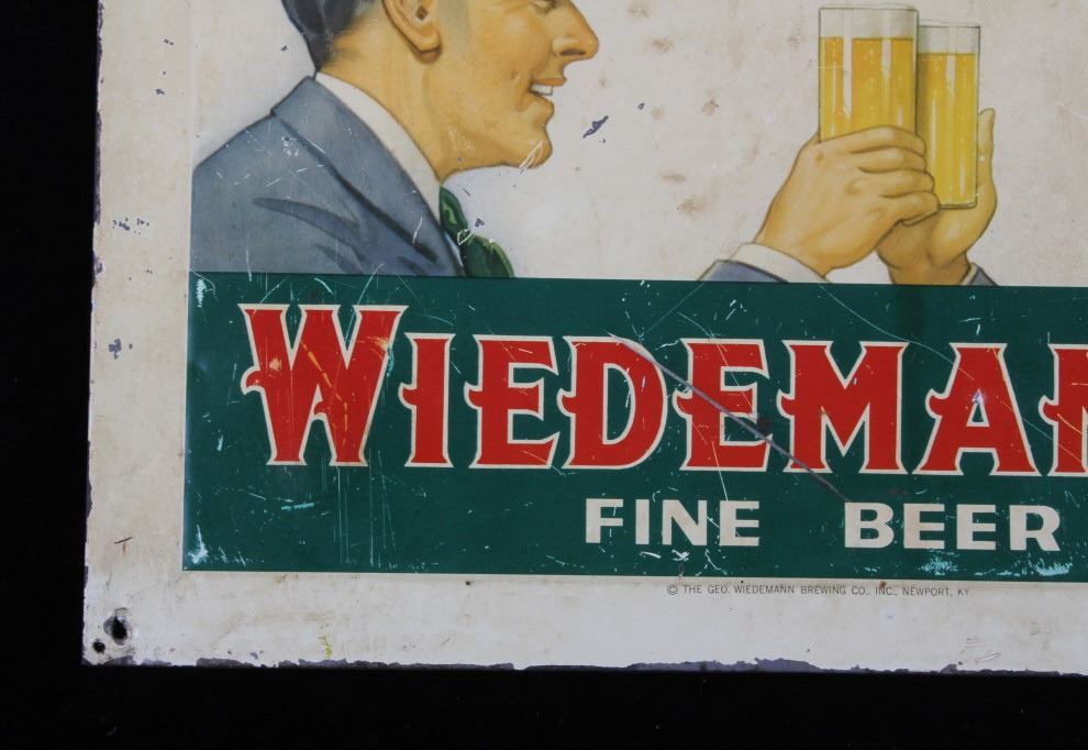 Antique Wiedemann's Fine Beer Tin Sign