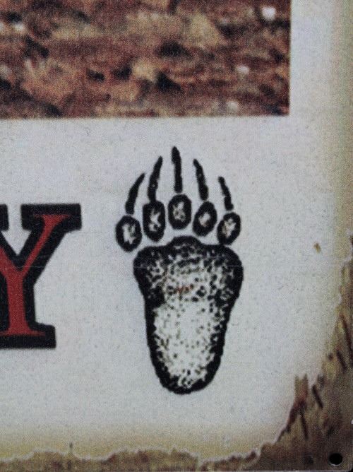 Yellowstone National Park Grizzly Bear Metal Sign