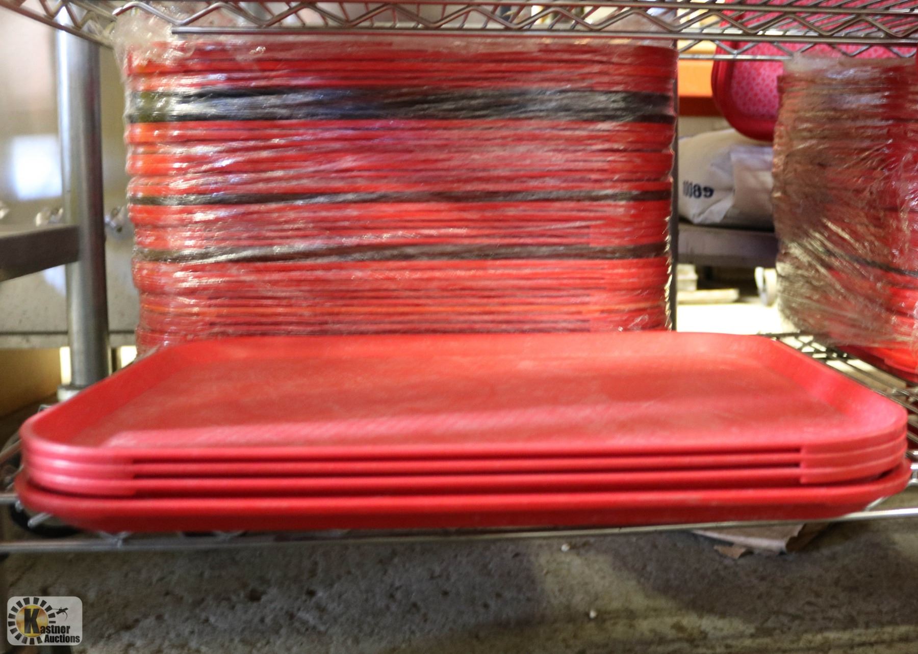 STACK OF 50 SERVING TRAYS 18"X14".