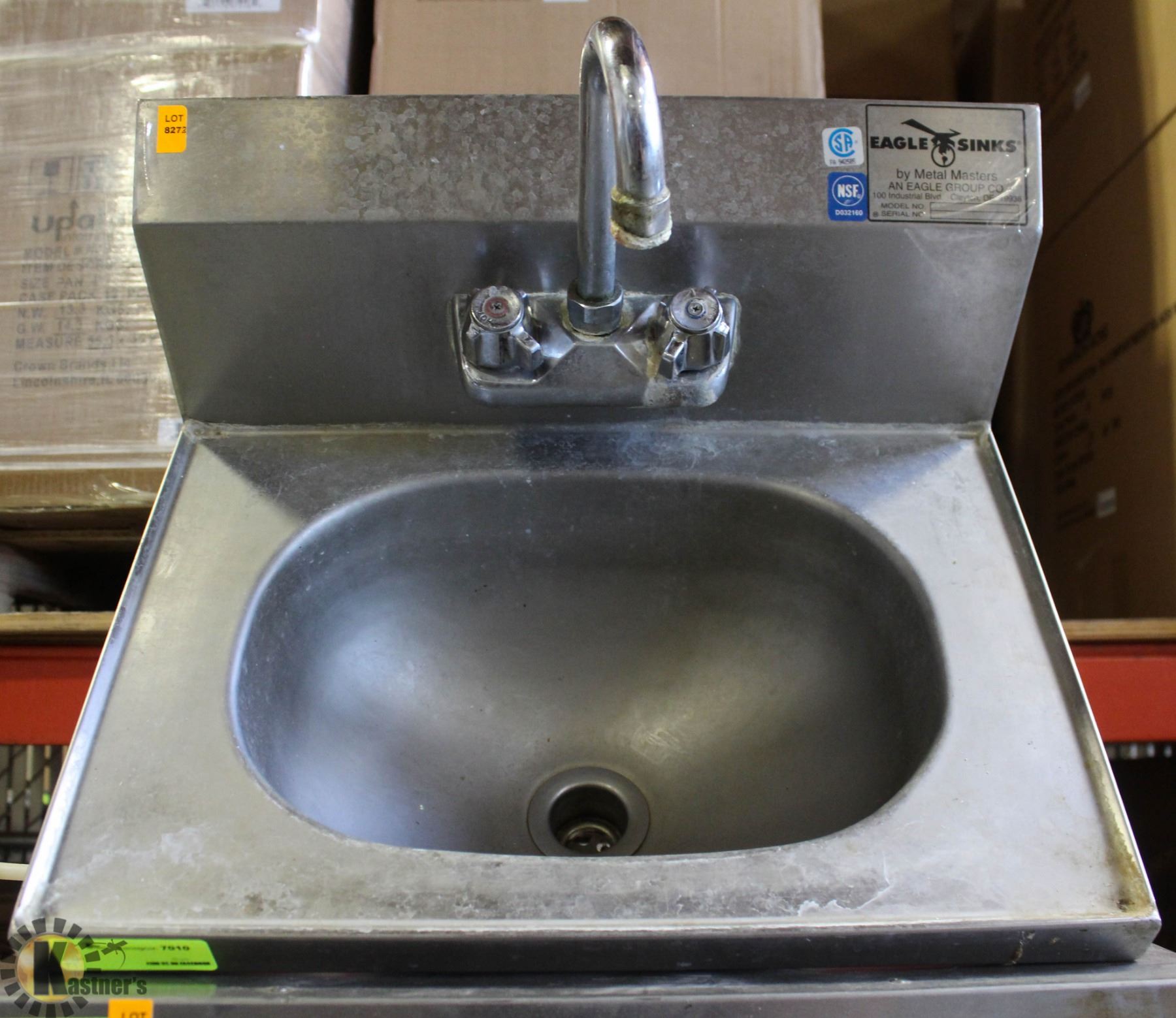 EAGLE STAINLESS STEEL WALL MOUNTED SINK