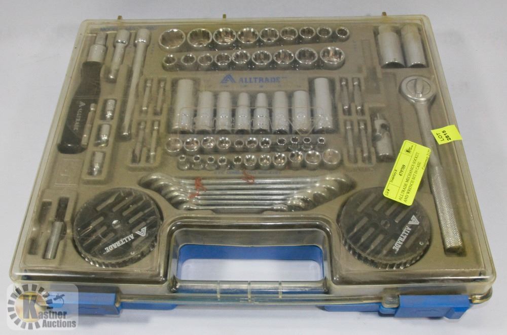 ALLTRADE MECHANICS SOCKET AND WRENCH SET IN CASE