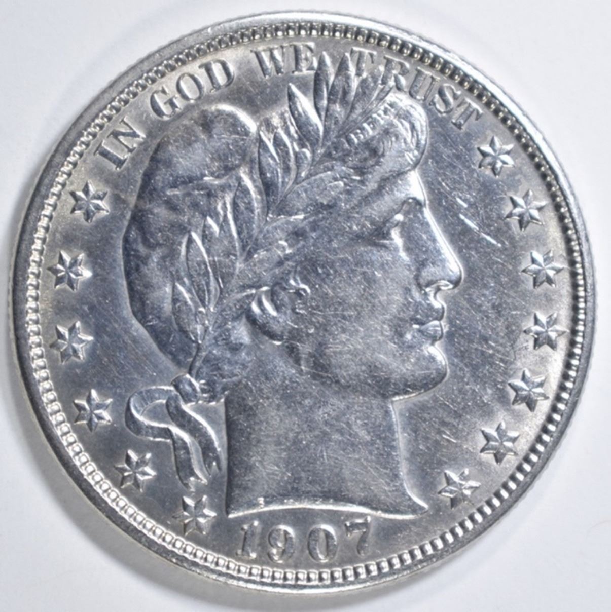1907-O BARBER HALF DOLLAR AU