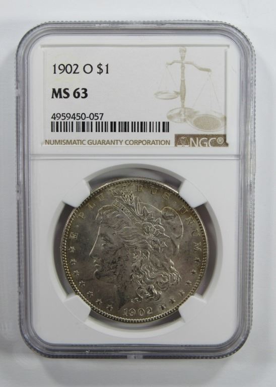 1902-O Morgan Silver Dollar $ NGC MS 63 Nicely Ton