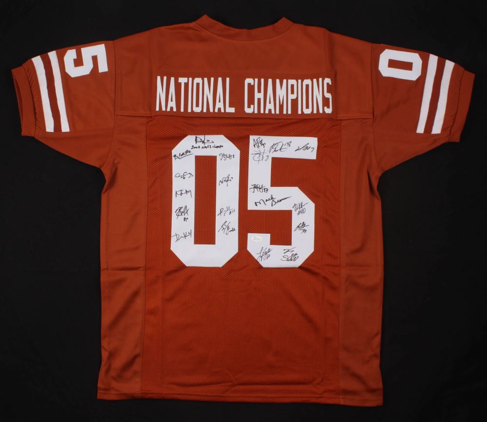2005 Texas Longhorns National Champions Jersey Team-Signed by (20) with ...