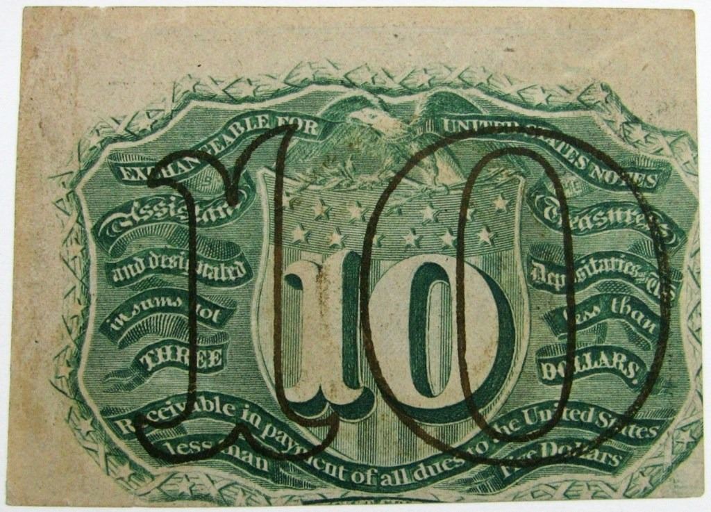 1863 TEN CENT FRACTION NOTE