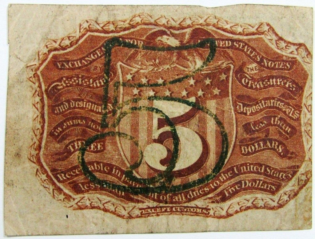 1863 FIVE CENT FRACTIONAL NOTE