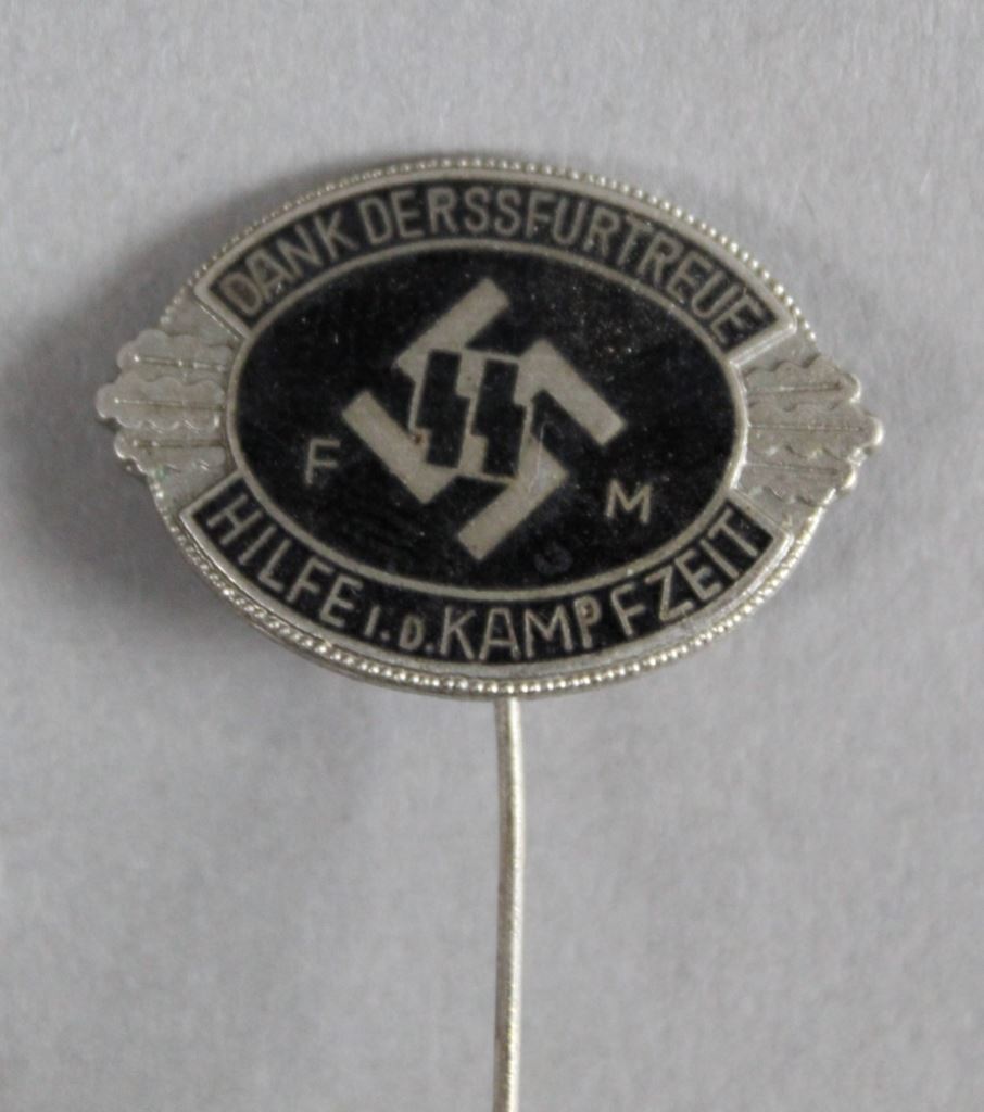 Nazi SS Pins and Bag