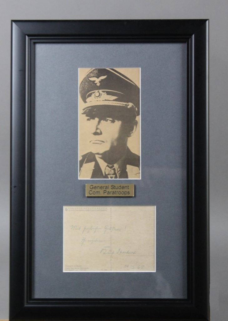 WWI Nazi Luftwaffe Gen. Kurt Student Signed Letter