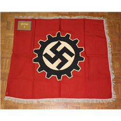Nazi Labor Front Flag with Unit Marking