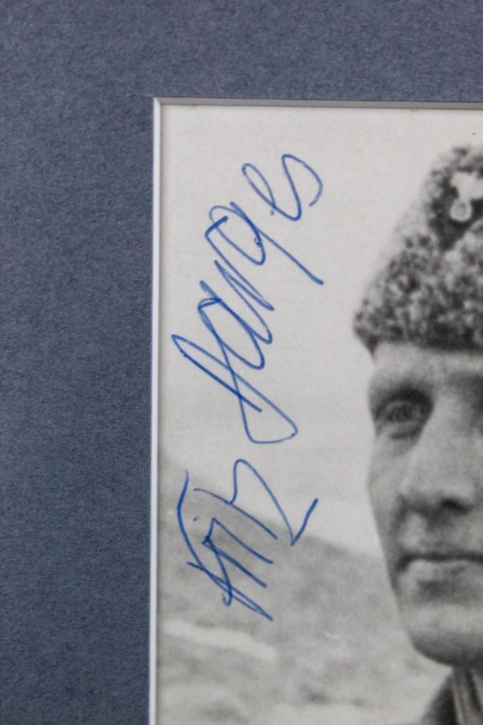 WWII Nazi SS Fritz Darges Autographed Photo