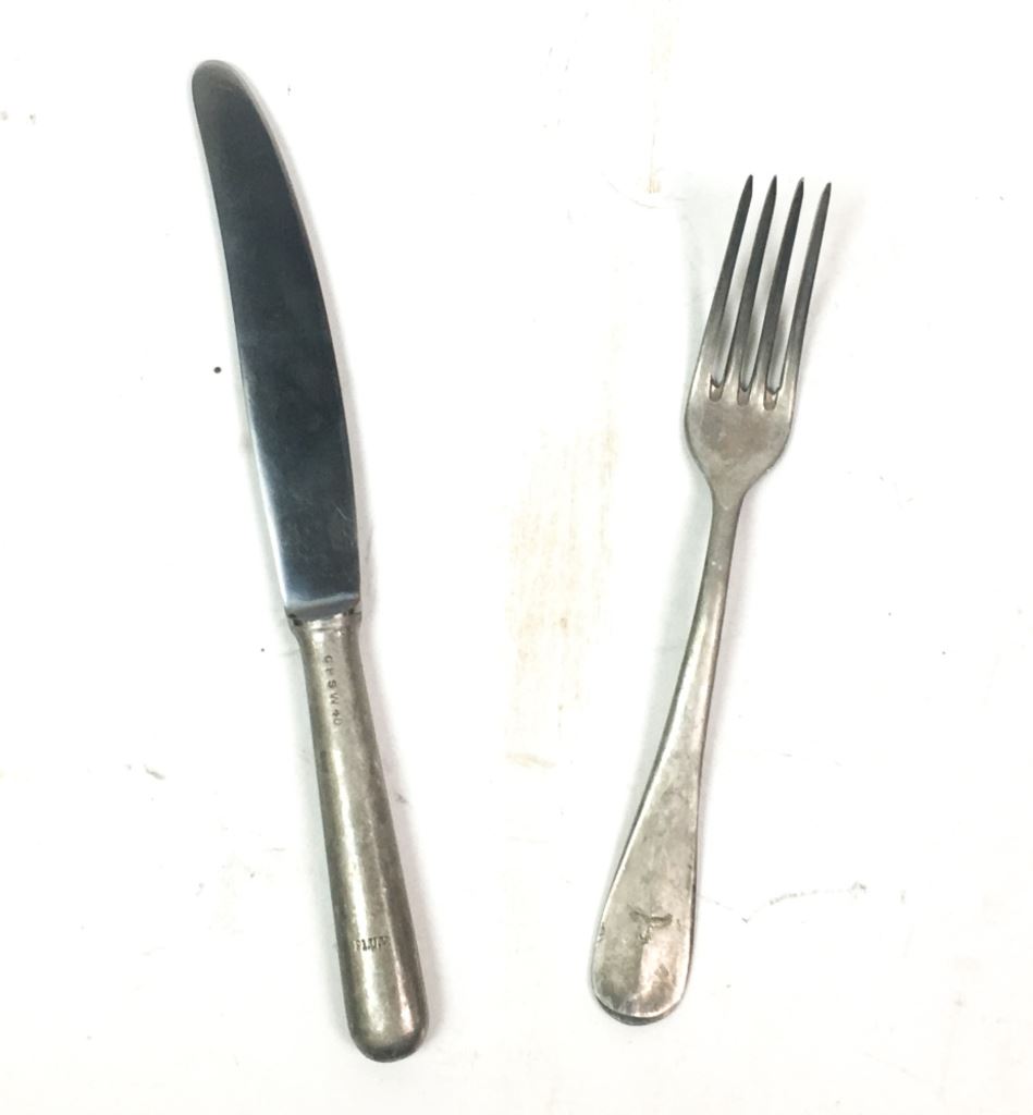 WWII Nazi German Luftwaffe Fork & Knife