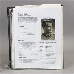 SS Major Walter Reder Correspondence