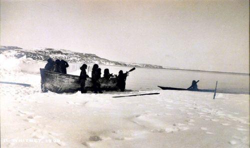 Large ESKIMO SCENE by H. Whitney, 1909