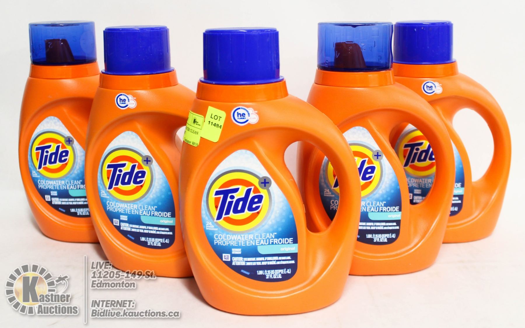 LOT OF 5 TIDE COLD WATER CLEAN LAUNDRY DETERGENT