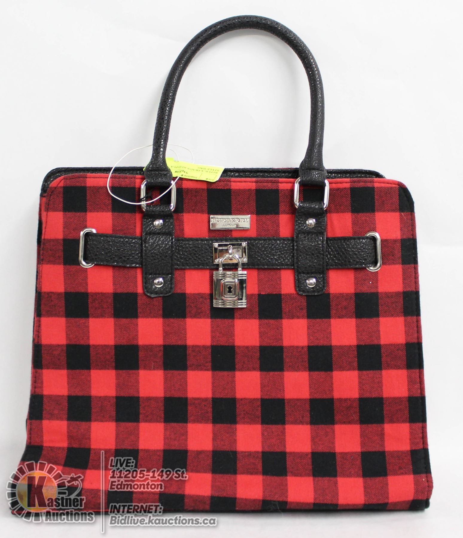 REPLICA BURBERRY RED PLAID TOTE STYLE BAG.