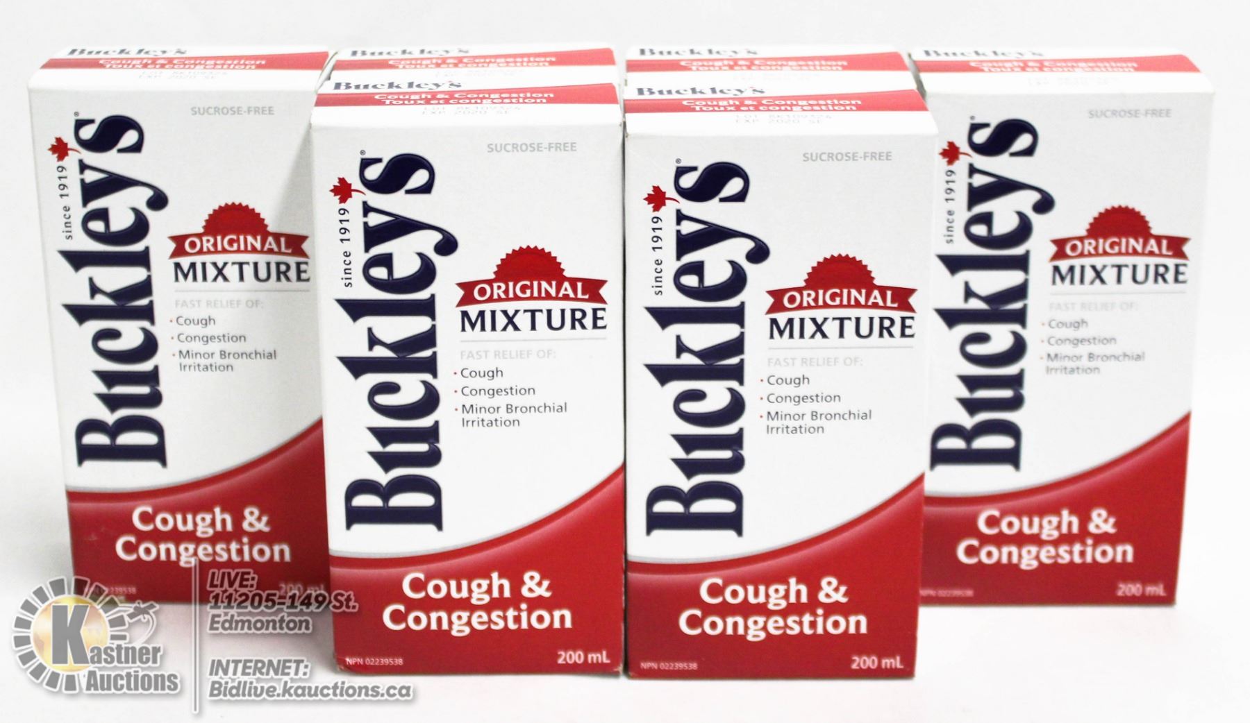 LOT OF 6 BUCKLEY'S ORIGINAL COUGH AND CONGESTION