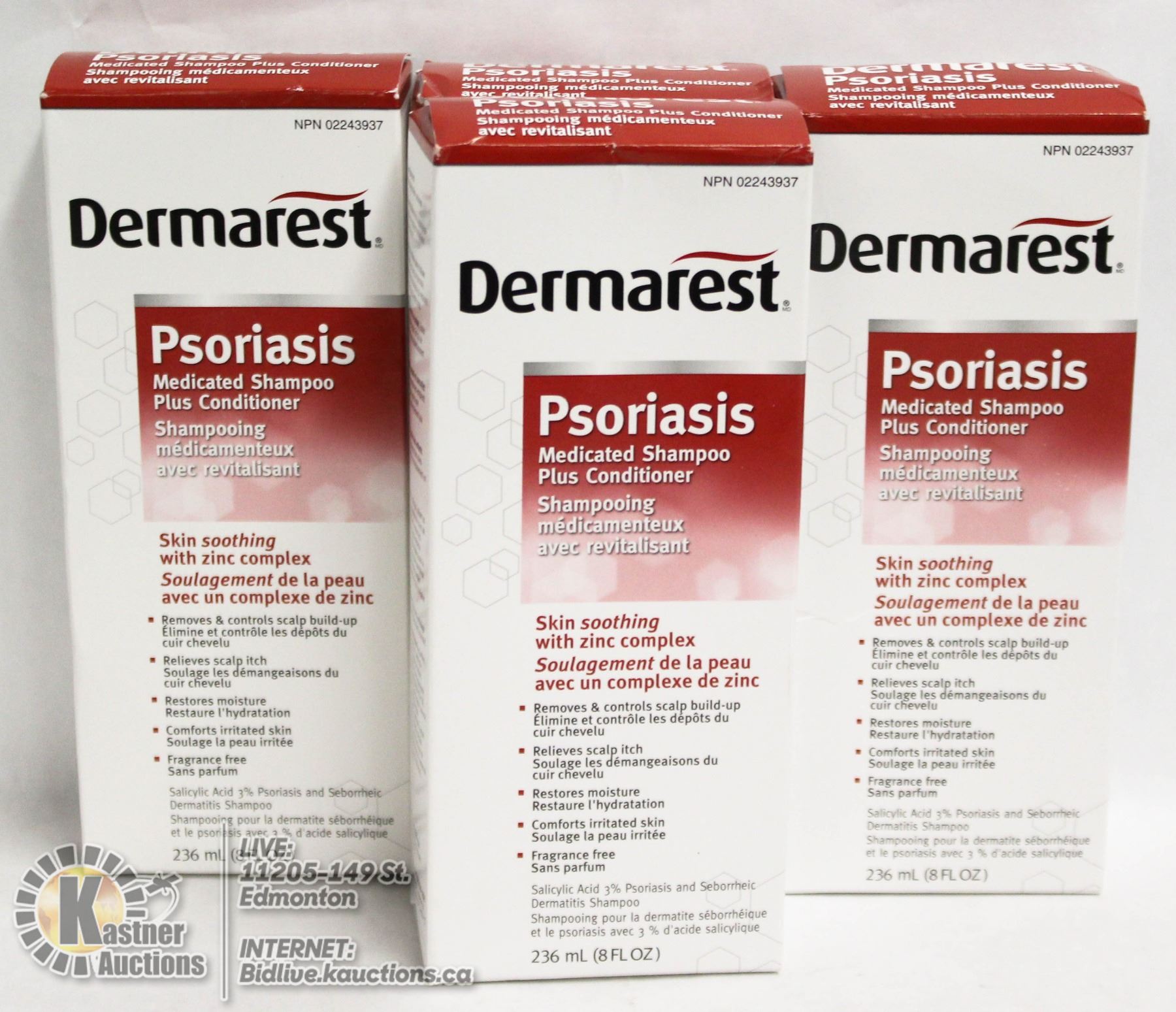LOT OF 4 DERMAREST PSORIASIS MEDICATED SHAMPOO