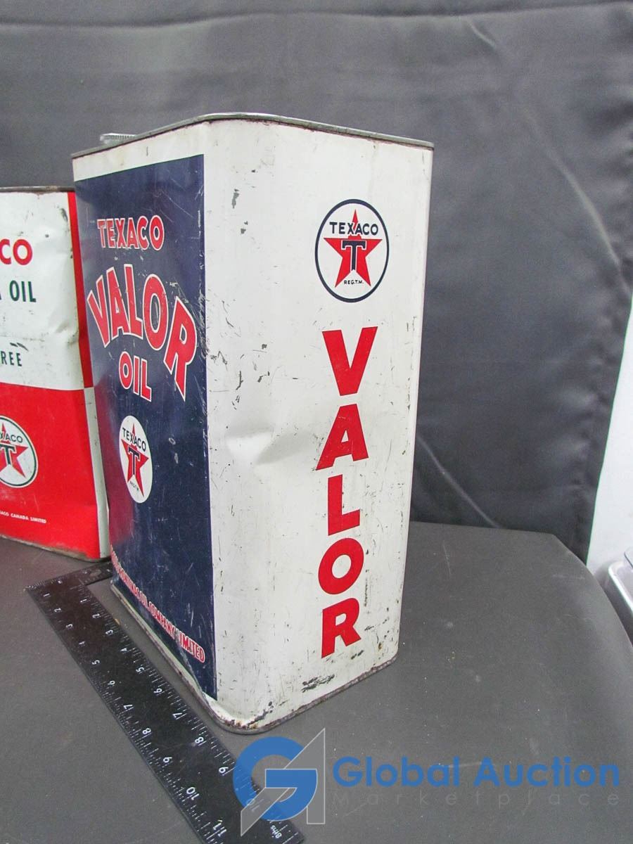 Vintage Oil Tin: Texaco Valor Oil, Texaco Capella Oil, B&A Oil ...
