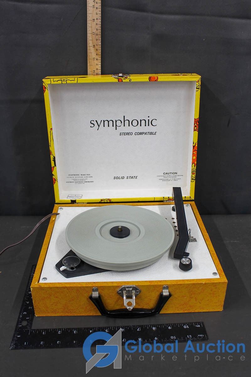 Vintage Portable Symphonic Model 503 & Childs Clothing Hanger