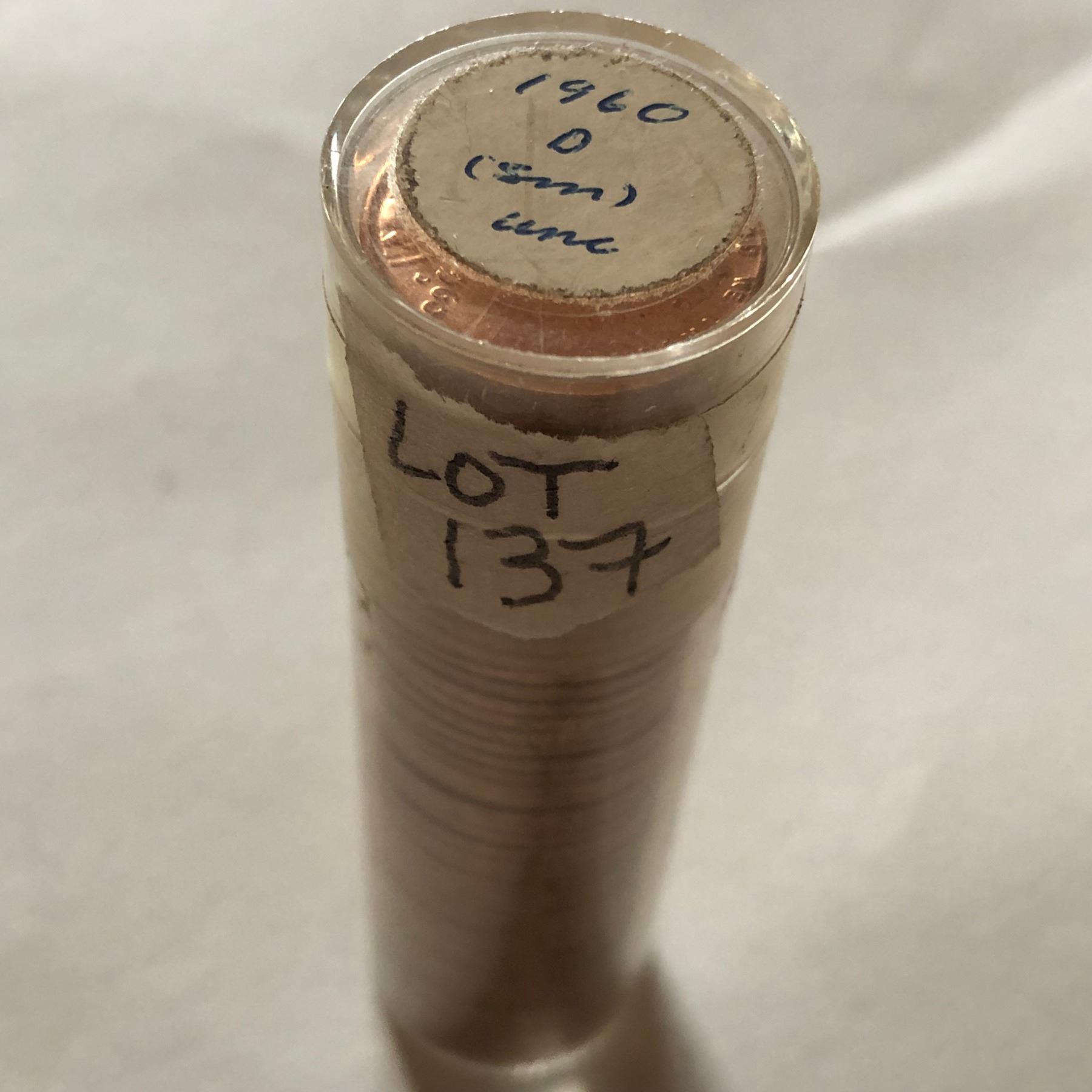Roll of 50 Total Brilliant Uncirculated 1960 D Small Date Lincoln Pennies