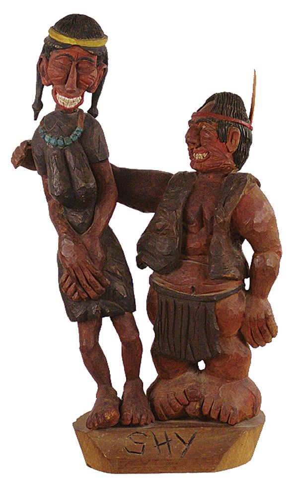 Original Wood Carving - M. Frack (20th Century)