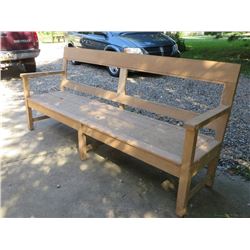 FANTASTIC 8 FOOT OAK PATIO BENCH