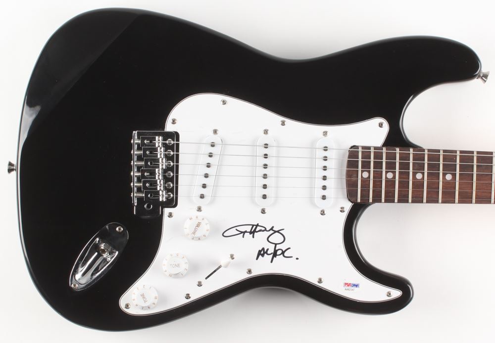 Angus Young Signed 39" Electric Guitar Inscribed "AC/DC" (PSA COA)
