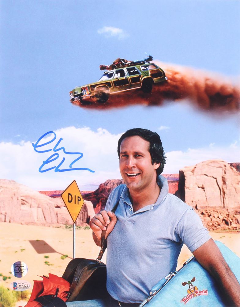 Chevy Chase Signed "National Lampoon's Vacation" 11x14 Photo (Beckett COA)