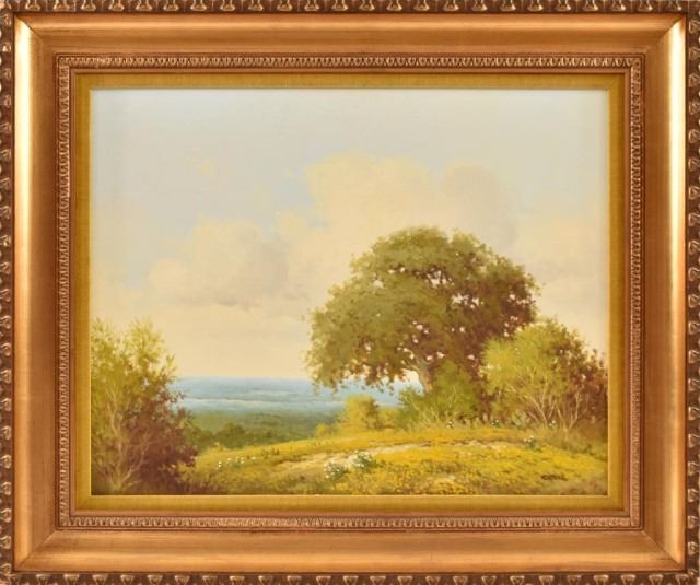 Jerry Ruthven (TX, B.1947) Hill Country Painting