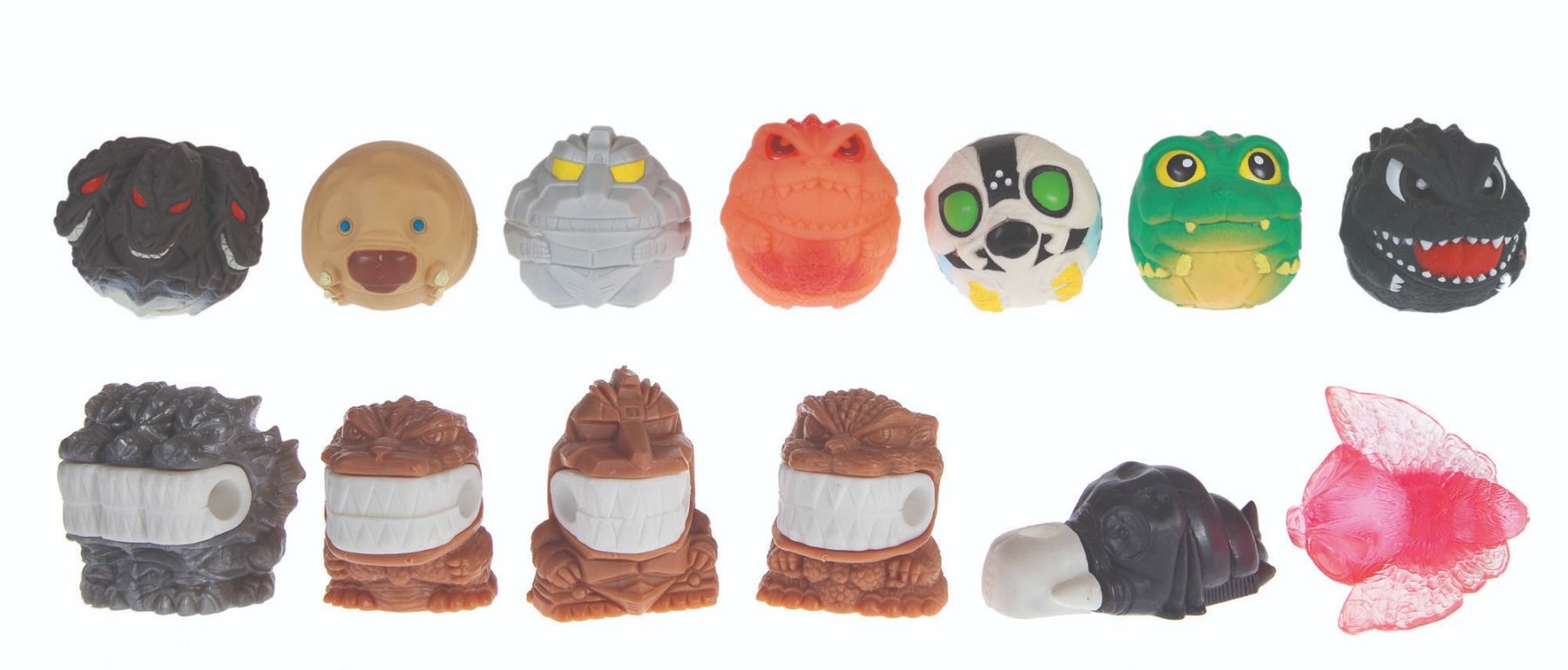 Bandai GODZILLA Madballs Figures & Pencil Holders Sets Lot