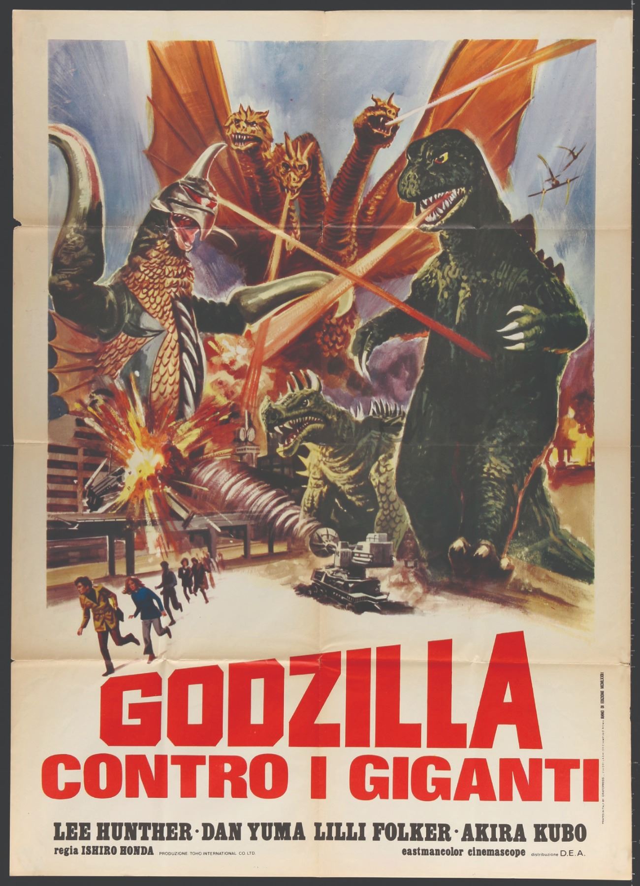 GODZILLA vs GIGAN 1973 talian One-Panel Poster