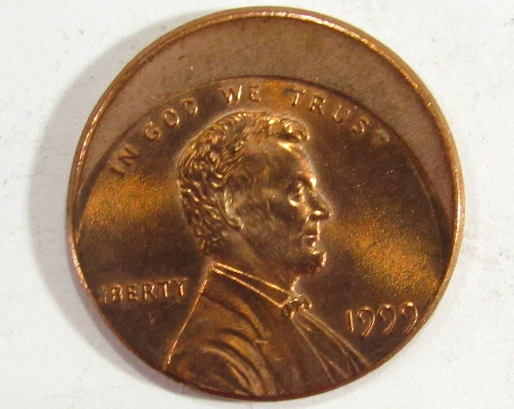 Off Center 1999 Lincoln Cent Error Coin