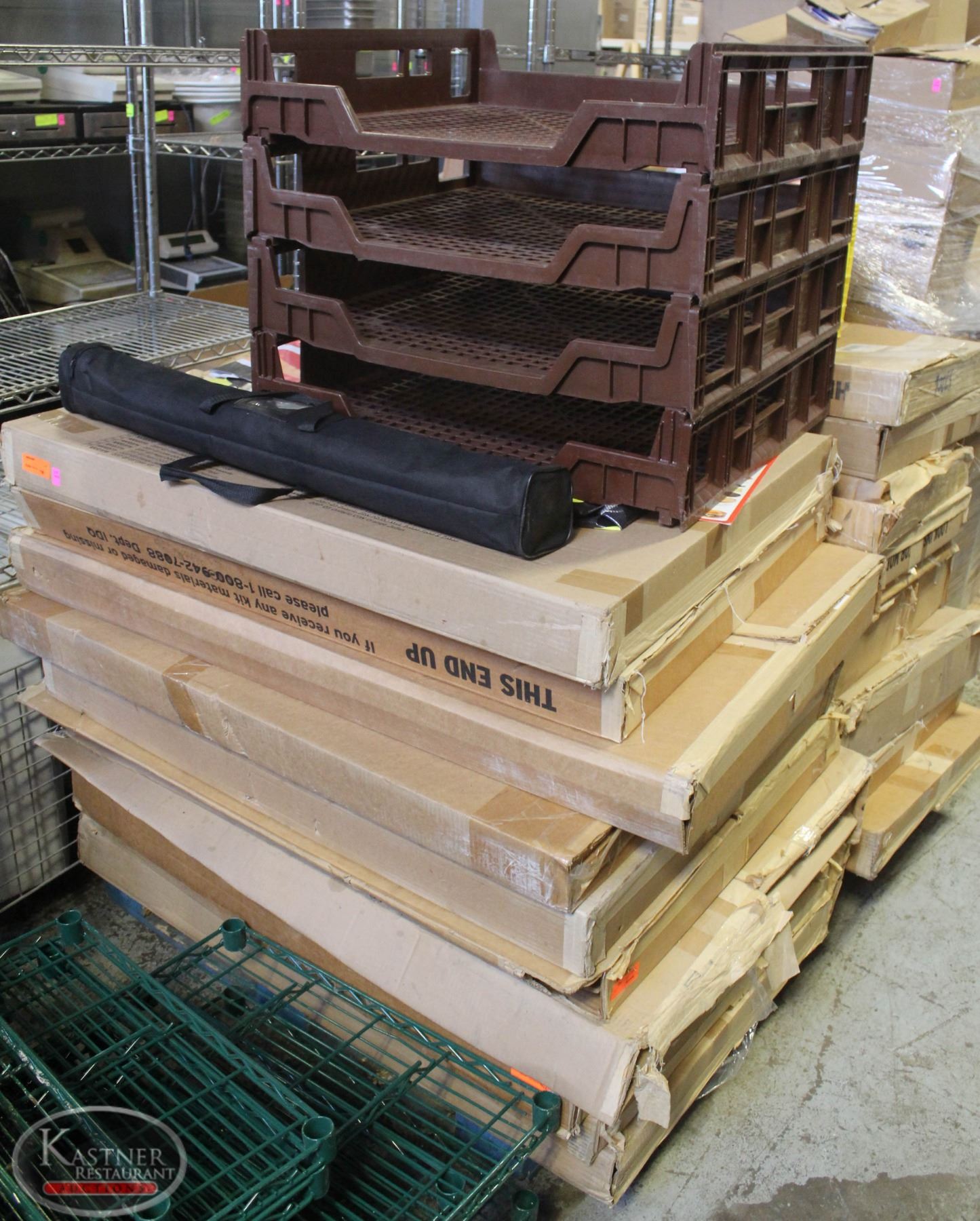 PALLET OF COMMERCIAL PROMOTIONAL ADS,PROJECTOR