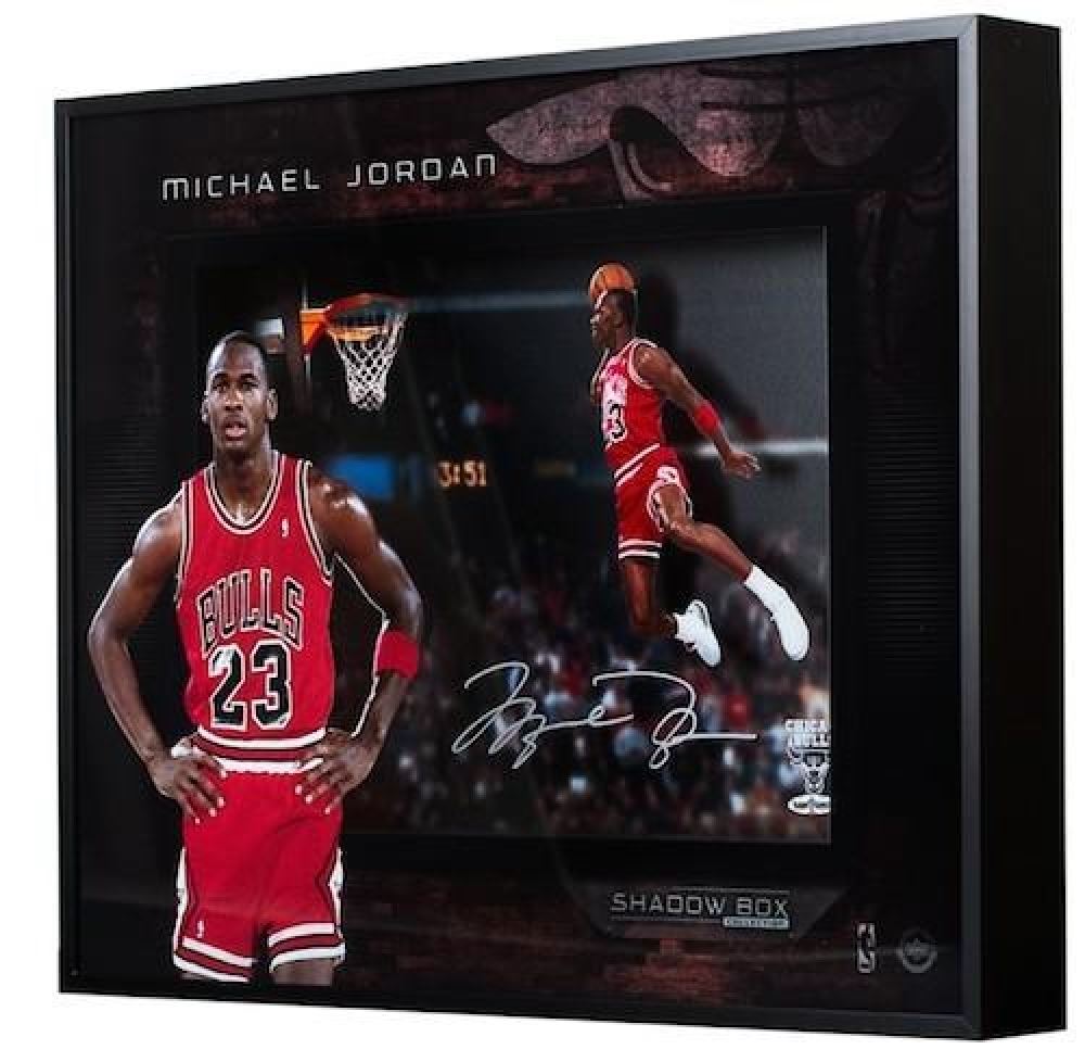 Michael Jordan Signed Chicago Bulls "1988 Gatorade Slam" 16x20x2 Custom Framed Shadowbox Display (UD