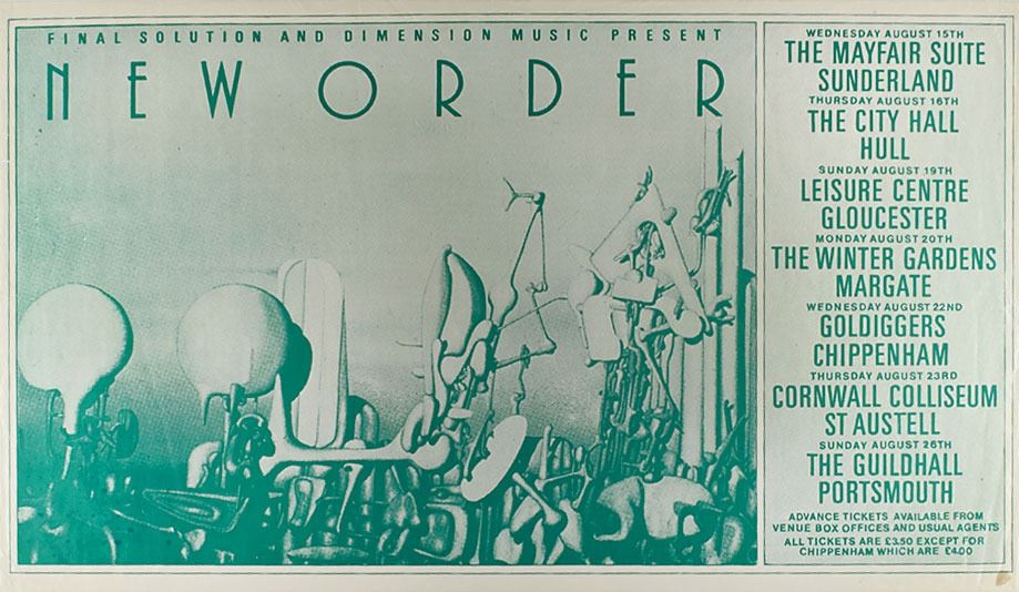 New Order 1984 England Tour Poster
