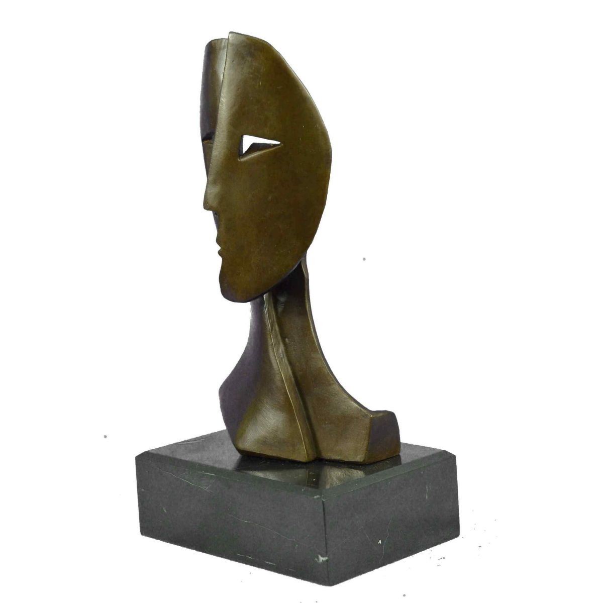 Pablo Picasso Tribute Face Mask Bronze Sculpture 11" x 6"
