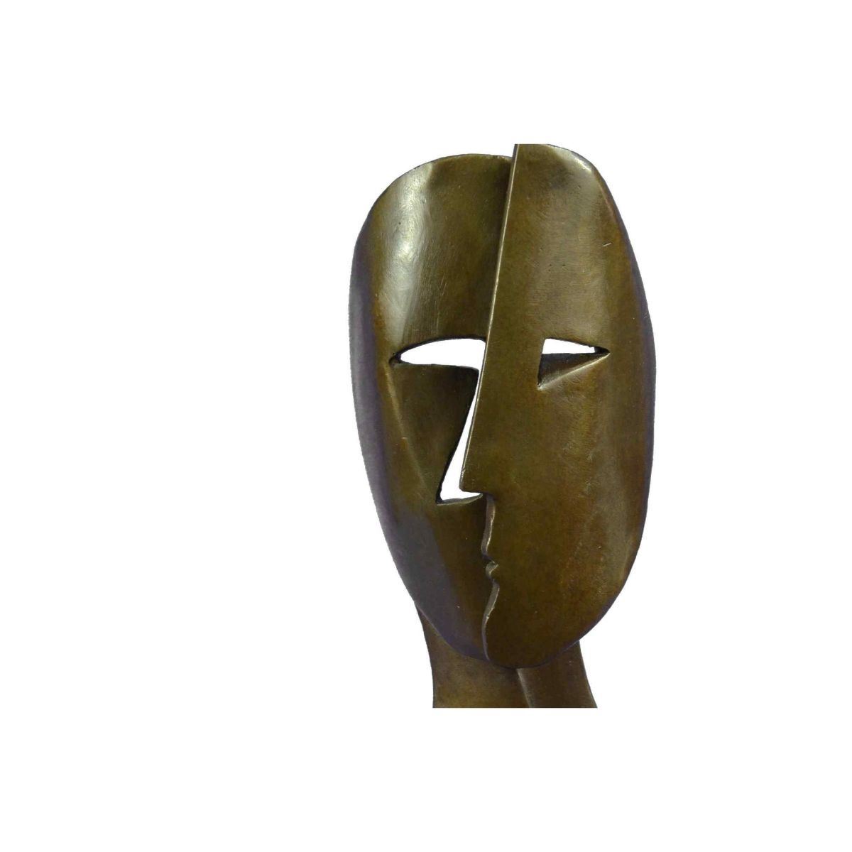 Pablo Picasso Tribute Face Mask Bronze Sculpture 11" x 6"