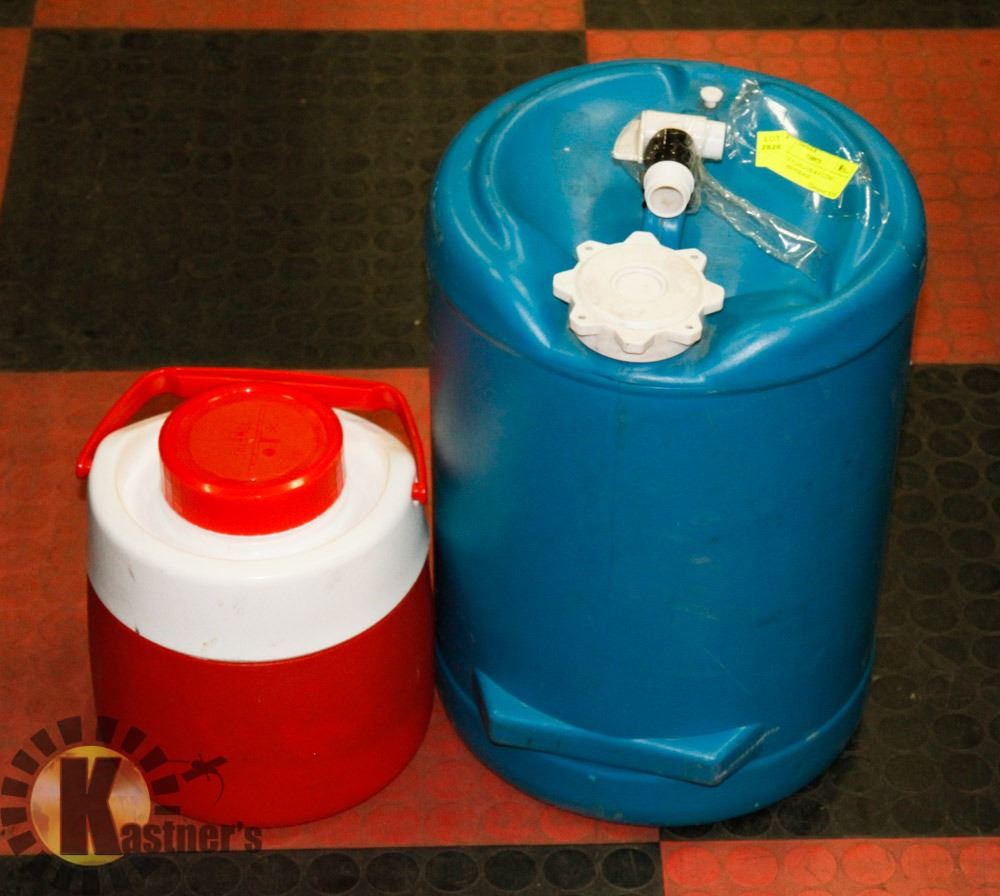 RELIANCE 5 GALLON & 4 LITRE THERMOS BEVERAGE