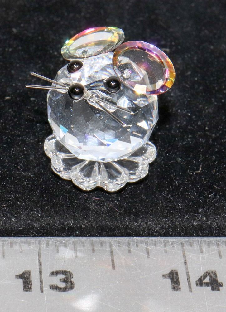 SWAROVSKI CRYSTAL MOUSE WITH GLASSES